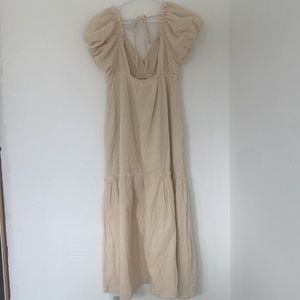 Listicle | Dresses | Nwt Listicle Boho Dress Size L Cream Crochet Gauze ...
